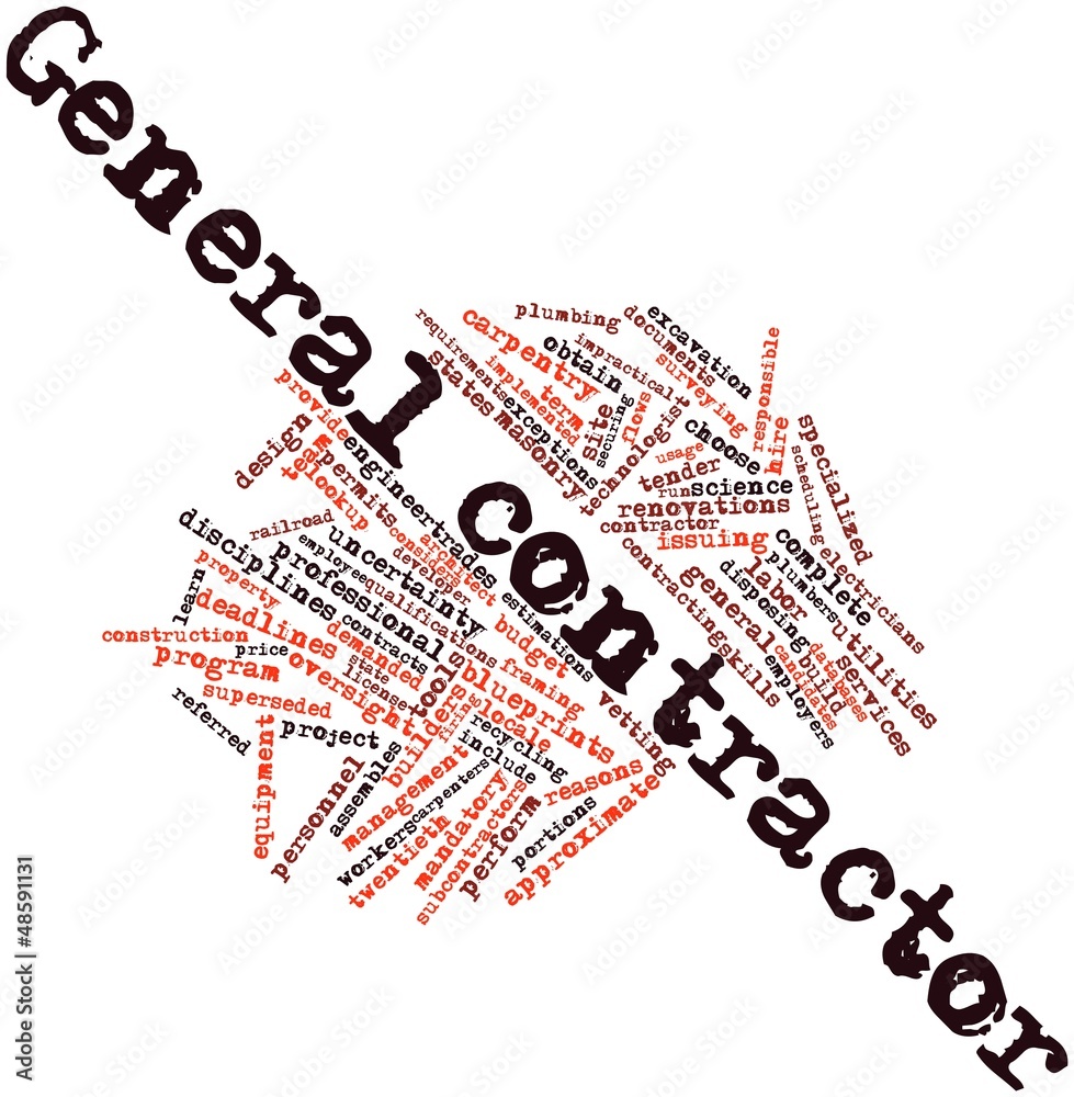 Word cloud for General contractor Stock Illustration | Adobe Stock