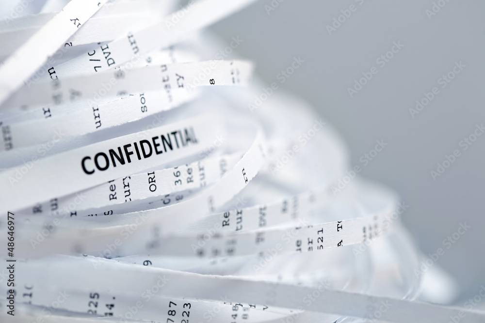 Pile of shredded paper - confidential Stock Photo | Adobe Stock