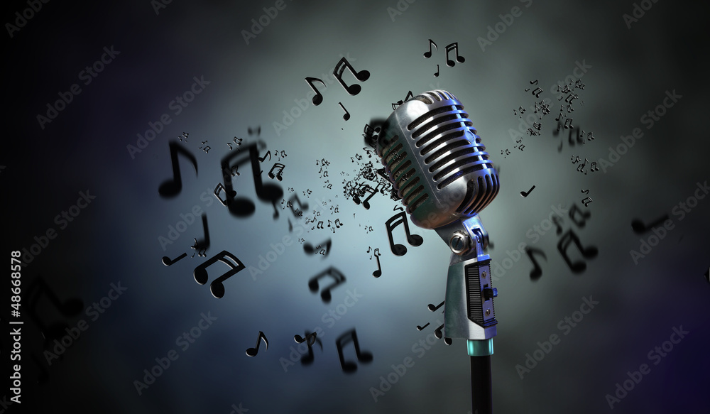 Audio microphone retro style Stock Photo | Adobe Stock