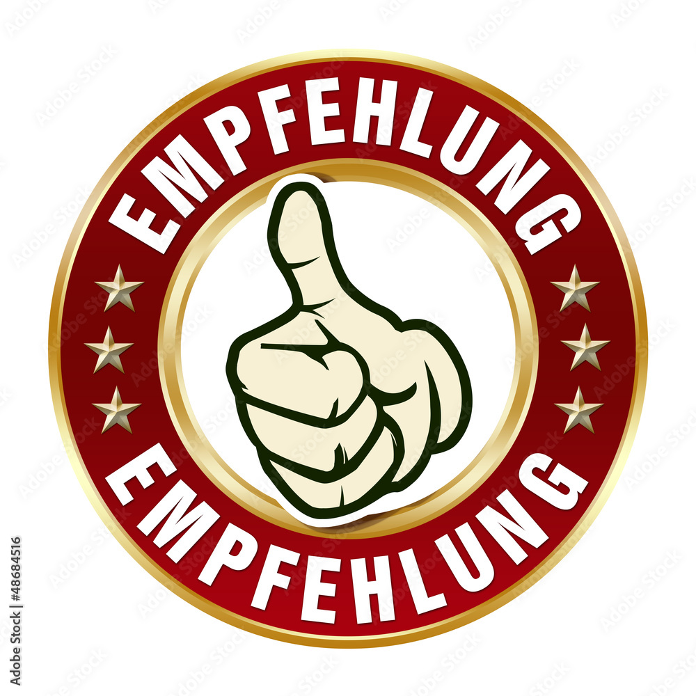 button empfehlung Stock-Illustration | Adobe Stock