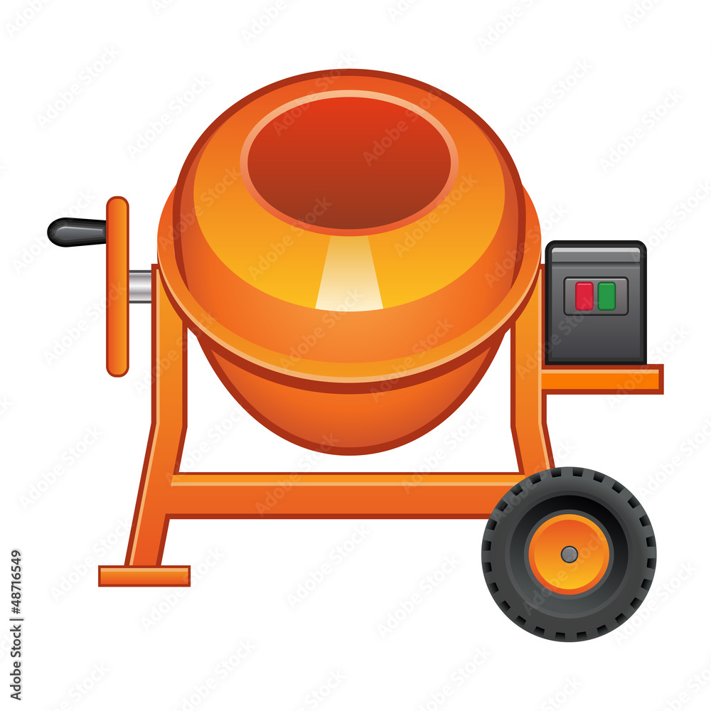 Cement mixer Stock Vector | Adobe Stock