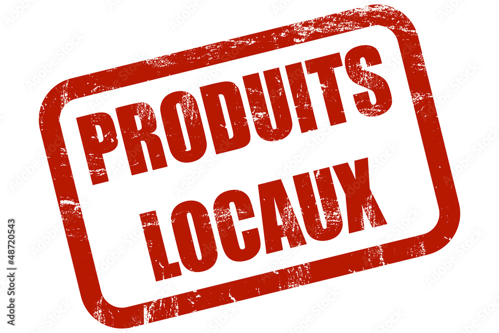 Grunge Stempel rot PRODUITS LOCAUX Stock Illustration | Adobe Stock