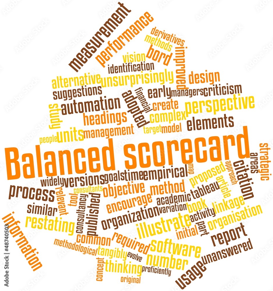Word cloud for Balanced scorecard Stock Illustration | Adobe Stock