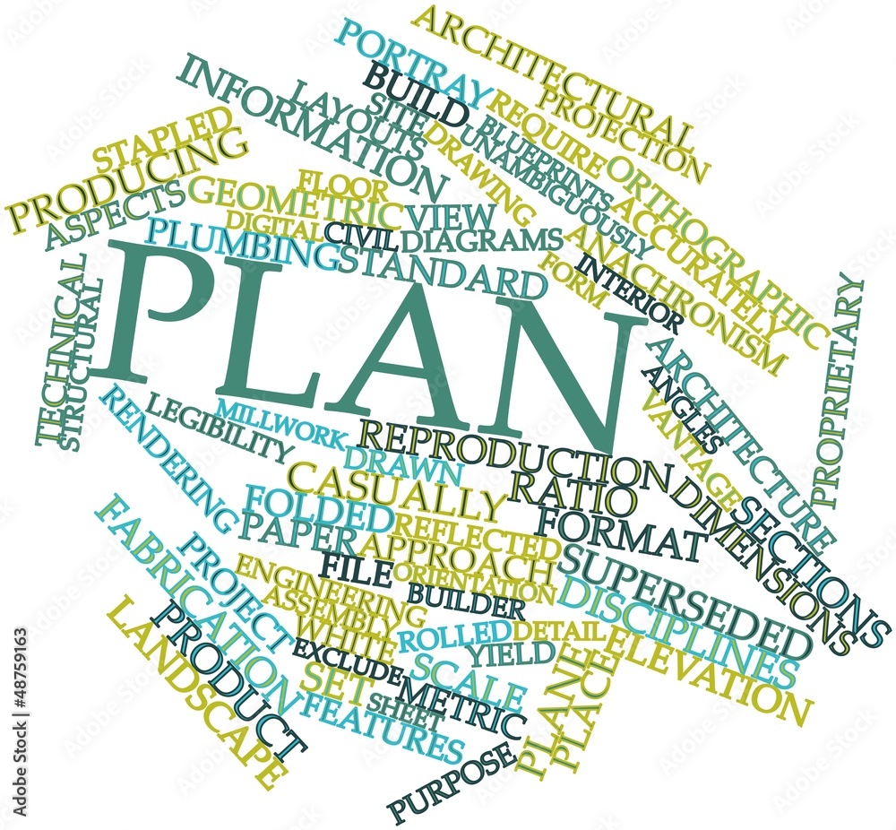 Word cloud for Plan Stock Illustration | Adobe Stock