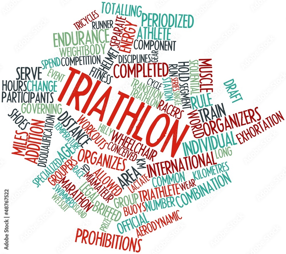 Word cloud for Triathlon Stock Illustration | Adobe Stock