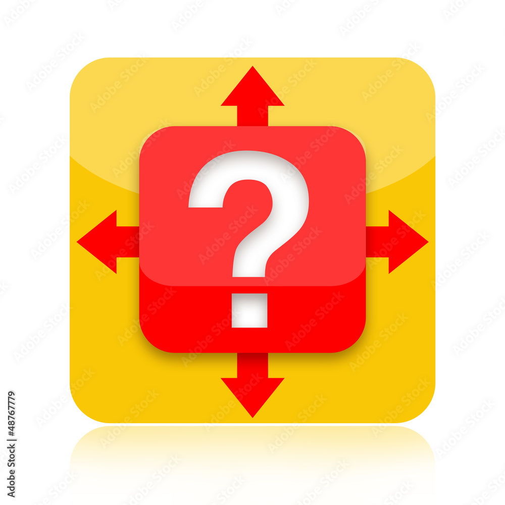 Question mark with different ways icon Stock Illustration | Adobe Stock