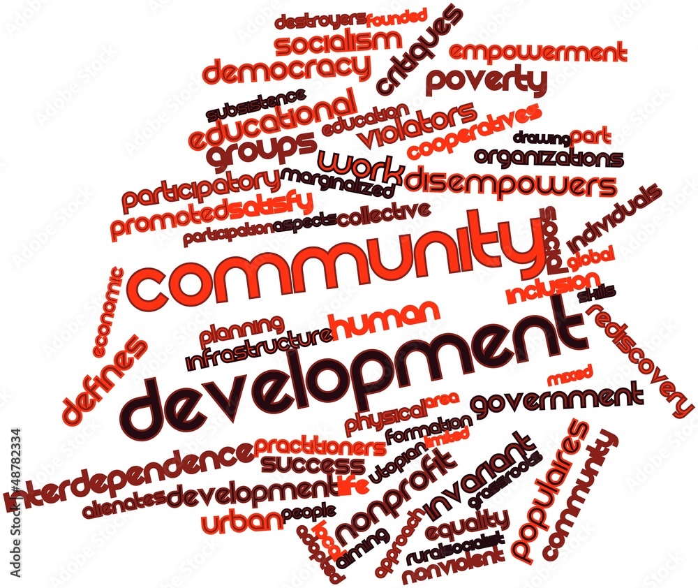 Word cloud for Community development Stock Illustration | Adobe Stock