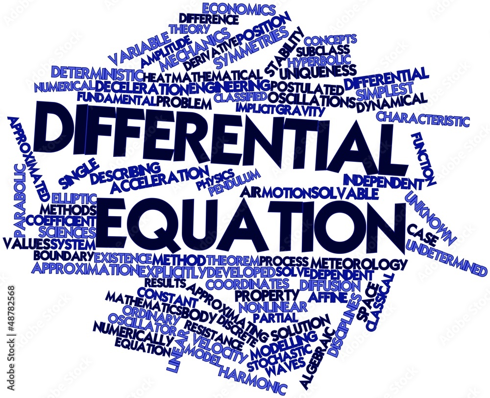 Word cloud for Differential equation Stock Illustration | Adobe Stock