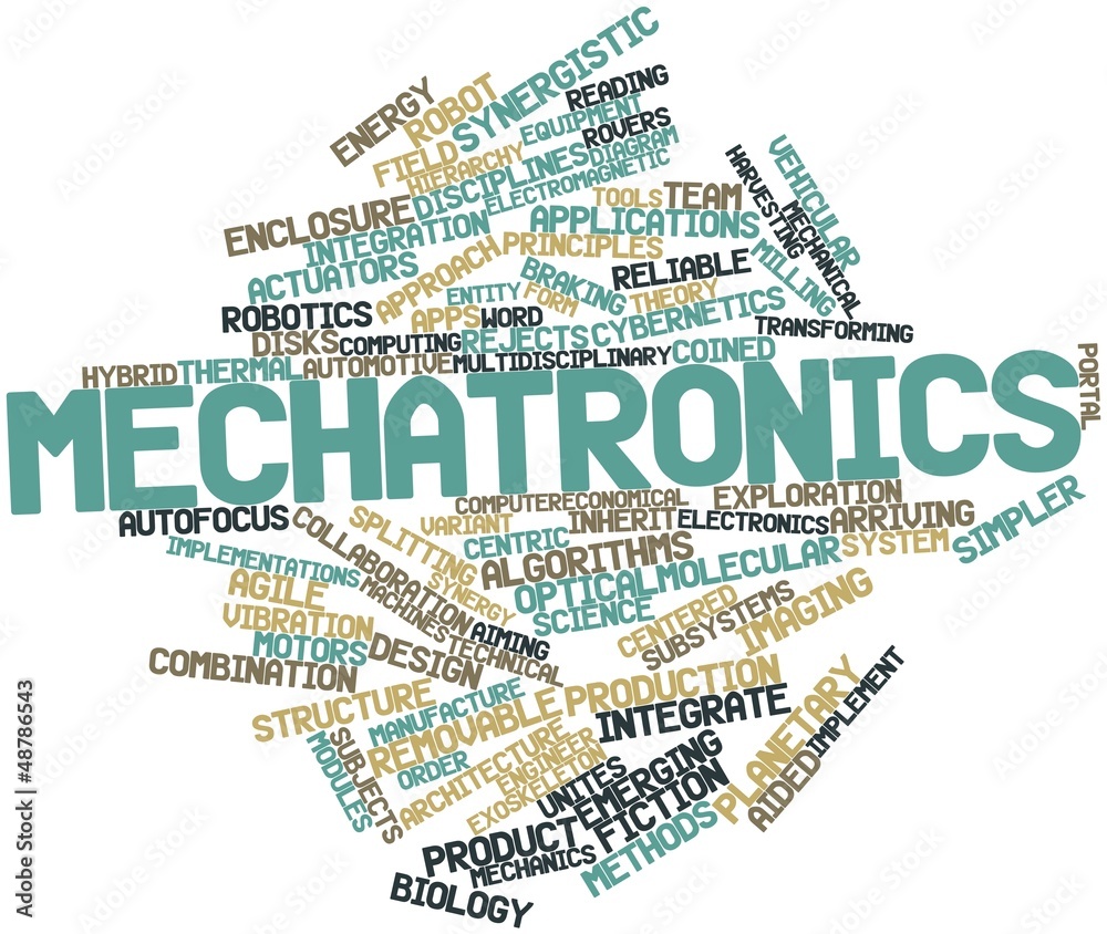 Word cloud for Mechatronics Stock Illustration | Adobe Stock