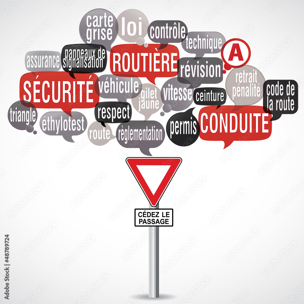 nuage de mots bulles silhouette : sécurité routière Stock Illustration ... nuage de mots bulles silhouette : sécurité routière Stock Illustration ...