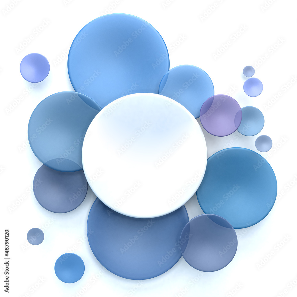 Blue and white circle background Stock Illustration | Adobe Stock