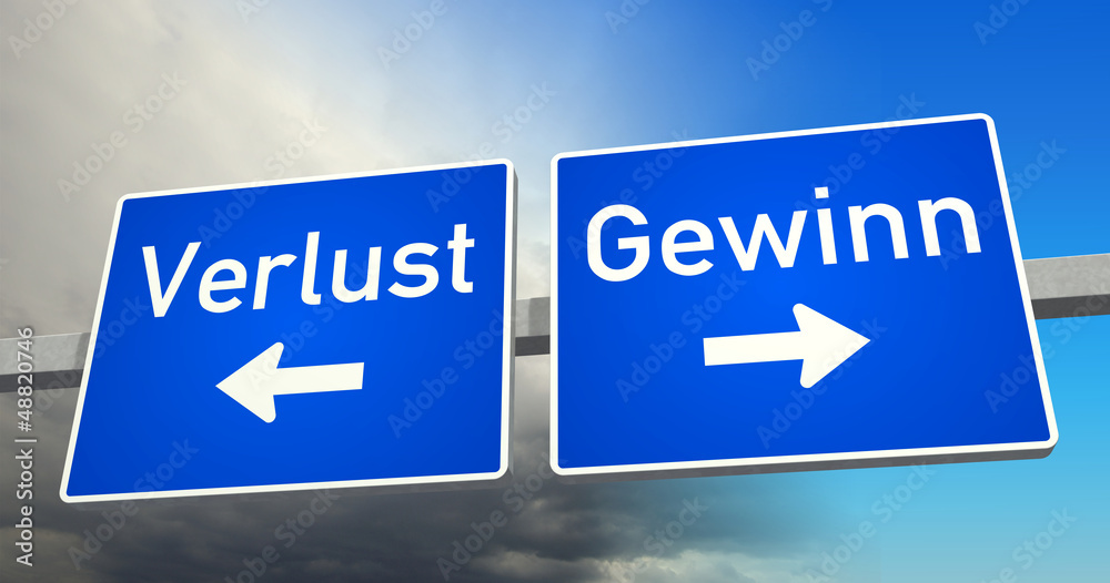 Gewinn oder Verlust? Stock-Illustration | Adobe Stock