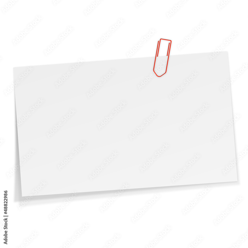 Notizzettel mit Büroklammer vector de Stock | Adobe Stock