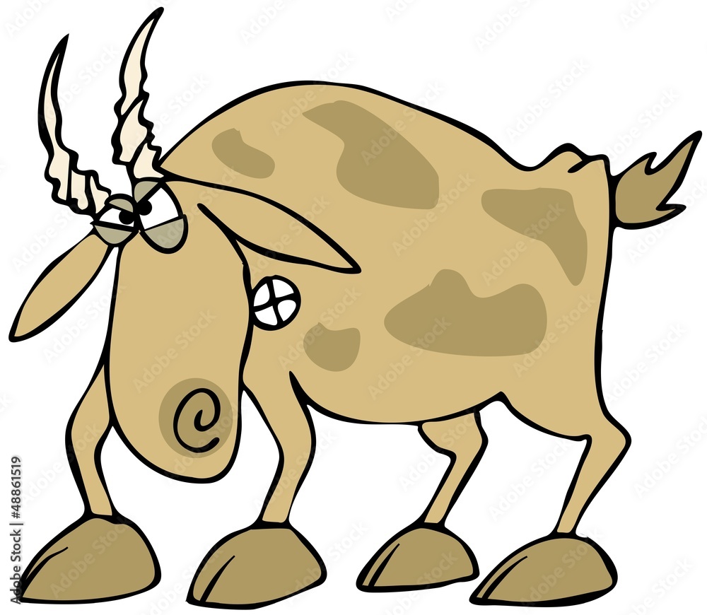 Angry Goat Stock Illustration | Adobe Stock