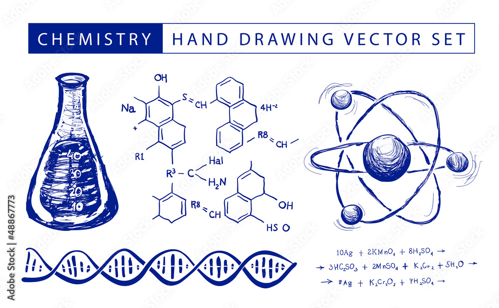 Chemistry hand drawing Stock Vector | Adobe Stock