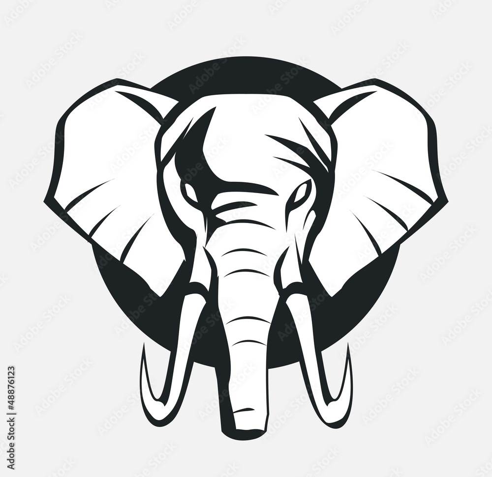 elephant symbol Stock Vector | Adobe Stock