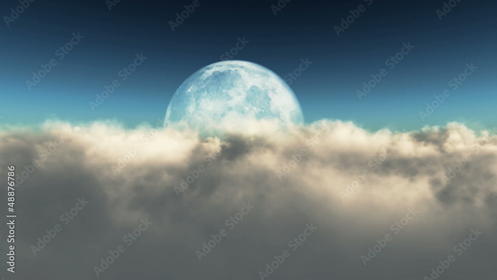 fly in moon Stock Video | Adobe Stock