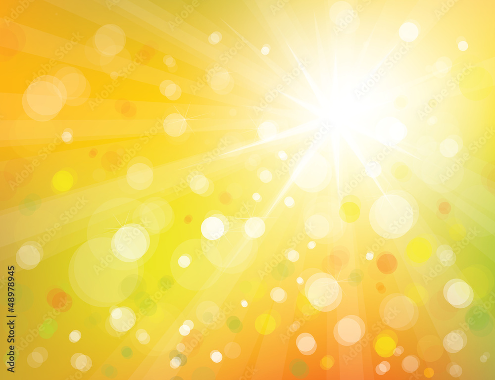 Vector of sky background with sunshine. Stock Vector | Adobe Stock