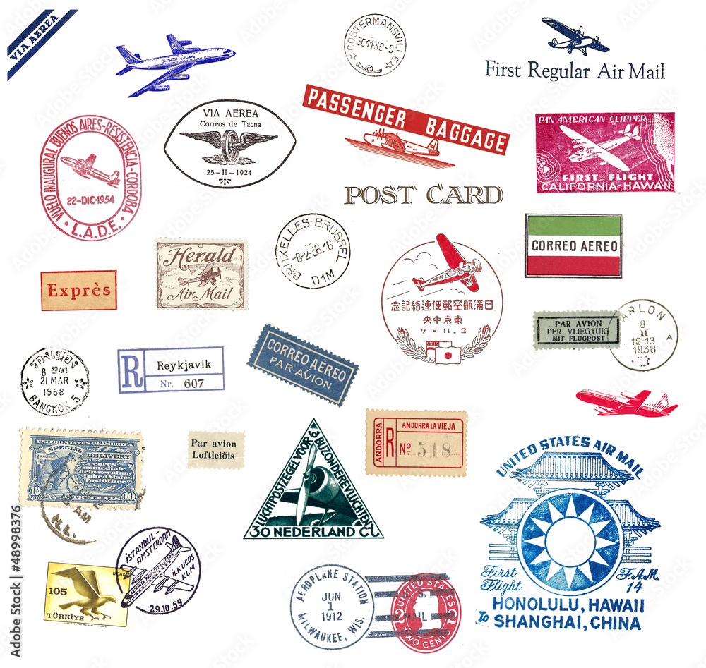 Alte Poststempel Stock-Foto | Adobe Stock