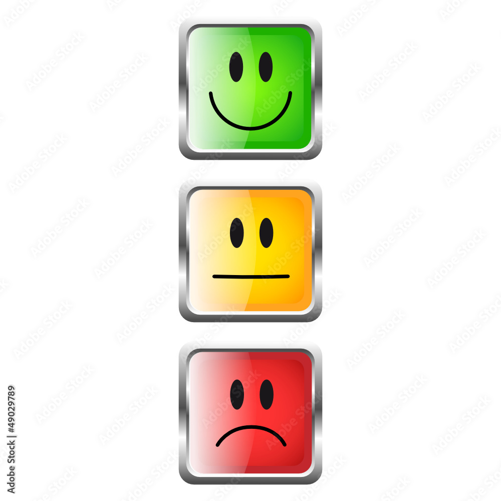 Smiley Button Ampel Stock-Vektorgrafik | Adobe Stock