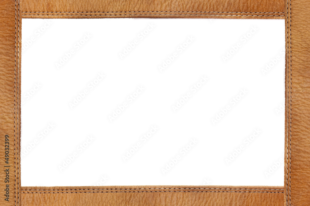 Leather frame with quilting Stock Photo | Adobe Stock