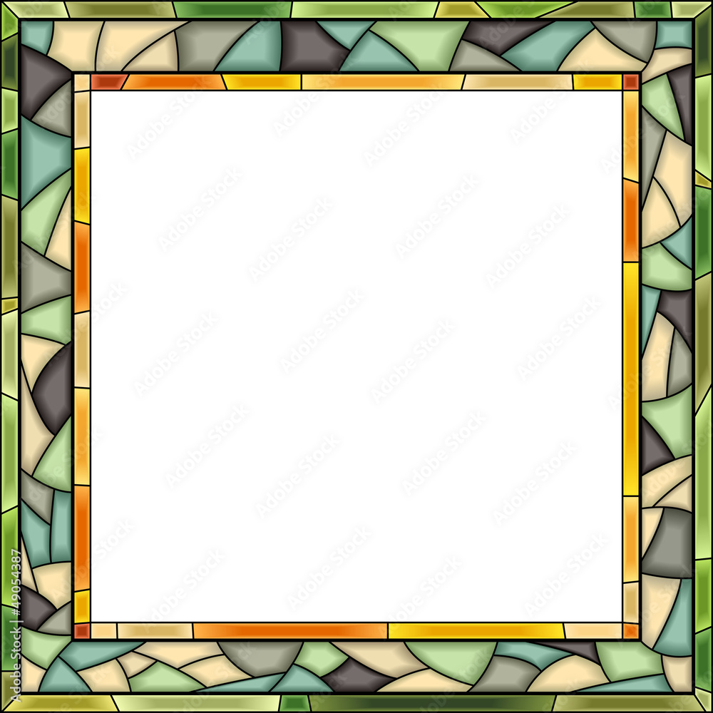 Vector stained-glass window frame for photography. Stock Vector | Adobe ...