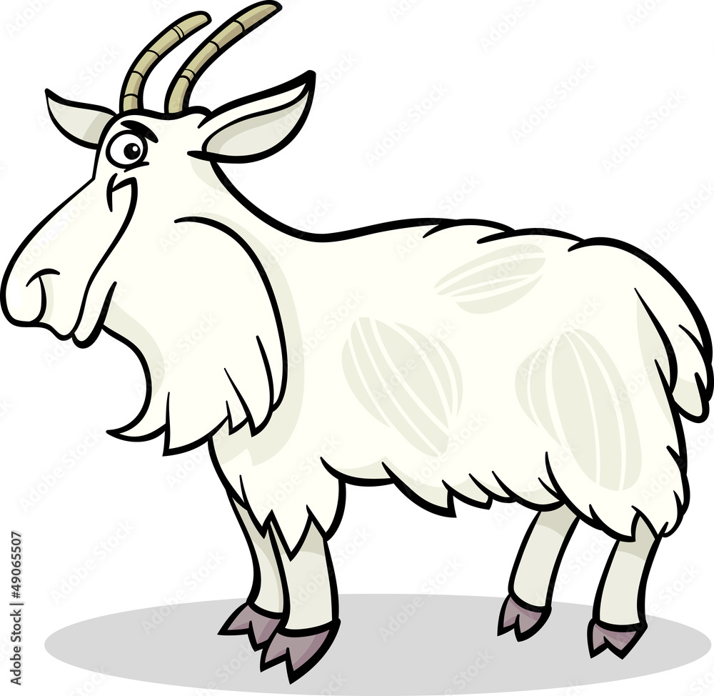 goat farm animal cartoon illustration Stock Vector | Adobe Stock