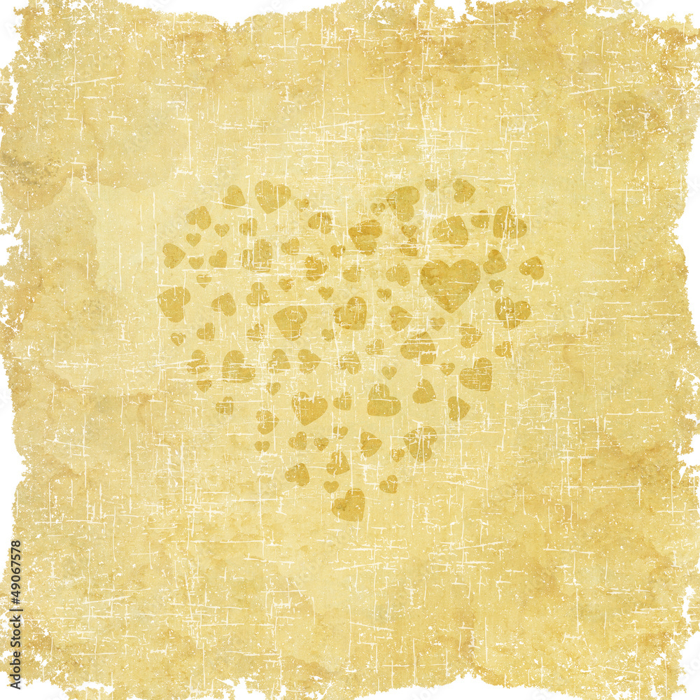 Heart icon on old paper background Stock Illustration | Adobe Stock