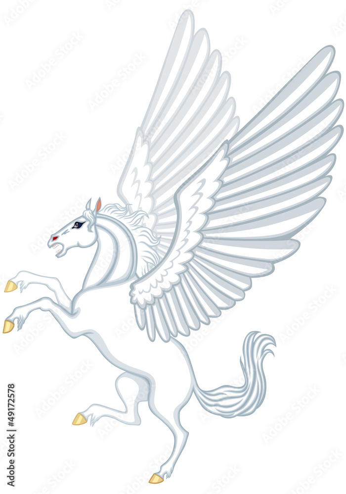 Cartoon Pegasus Stock Vector | Adobe Stock