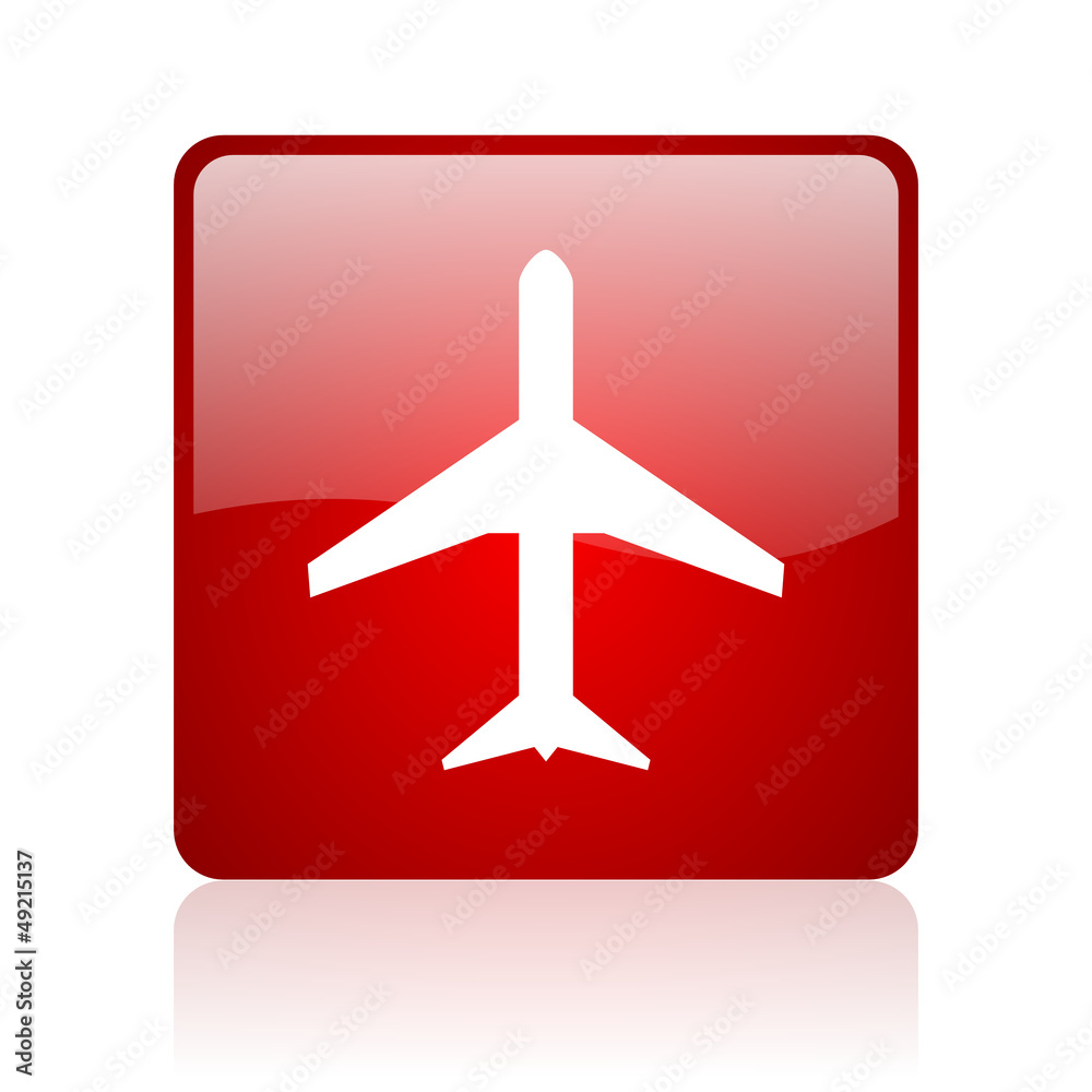 Red Airplane Icon