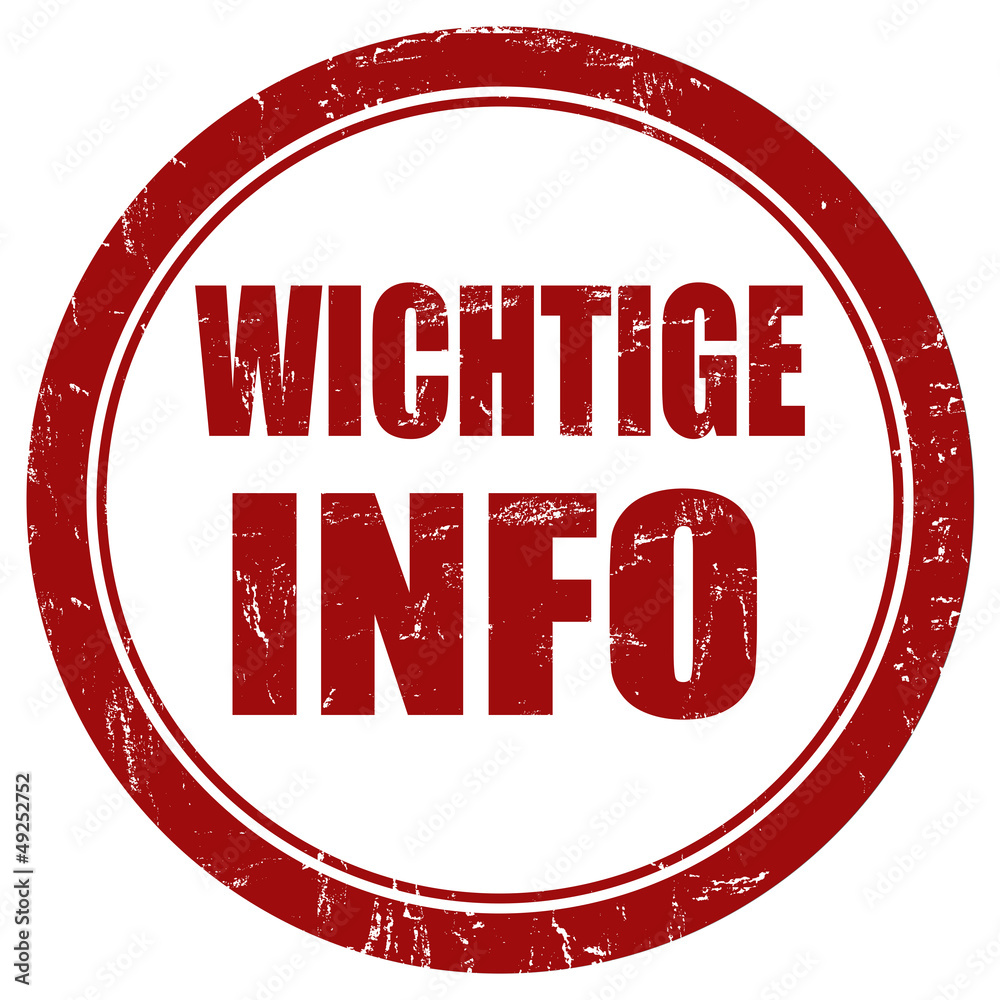 Grunge Stempel rot rund WICHTIGE INFO Stock Illustration | Adobe Stock