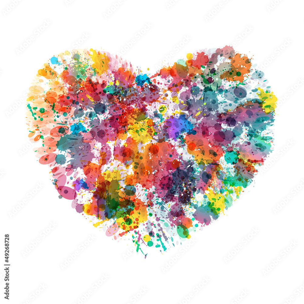 colorful paint splash art illustration Stock Vector | Adobe Stock