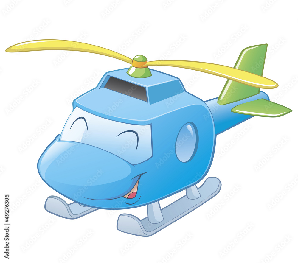 Cartoon Helicopter Stock Vector | Adobe Stock