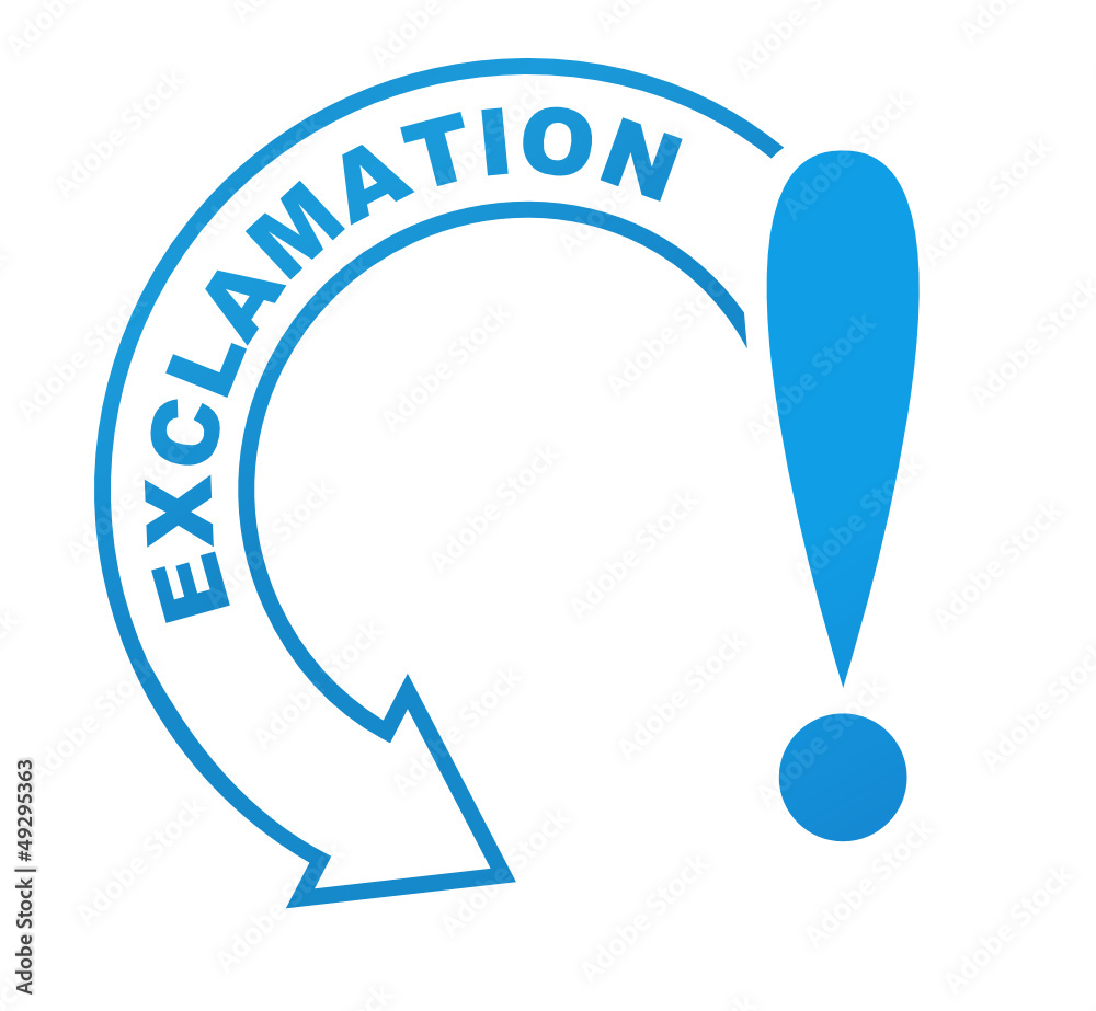 exclamation sur symbole bleu Stock Vector | Adobe Stock