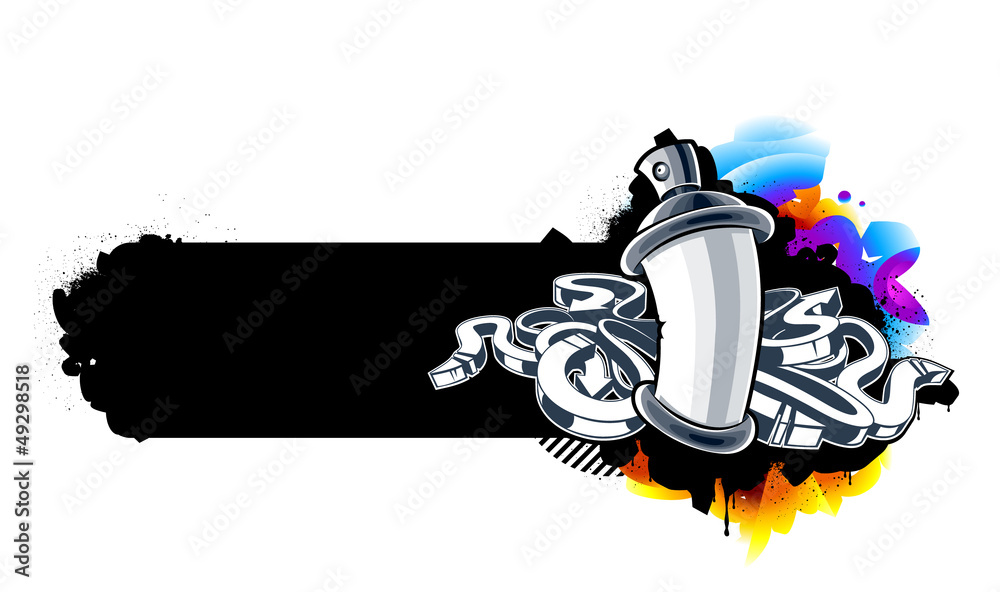 Graffiti image of can with arrows vector de Stock | Adobe Stock