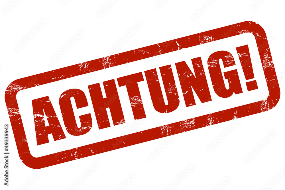 Grunge Stempel rot ACHTUNG! Stock-Illustration | Adobe Stock
