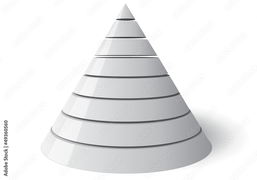Vector Cone Eight Levels, Vectorial 3d Shape Stock Vector | Adobe Stock