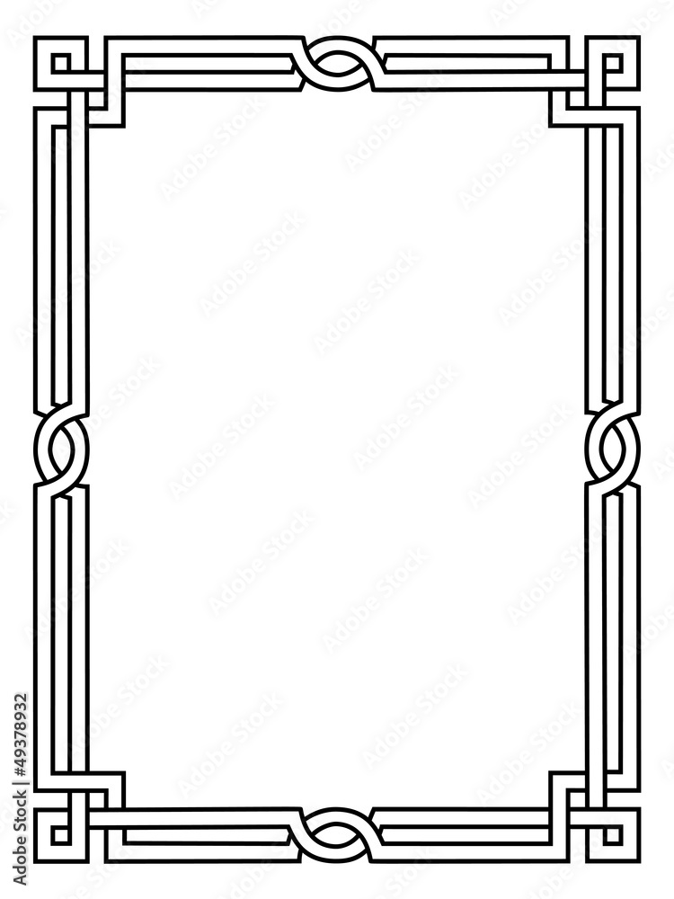 Roman style black ornamental decorative frame Stock Vector | Adobe Stock