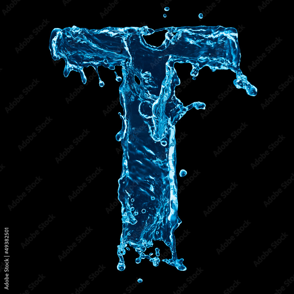 T Letter In Water