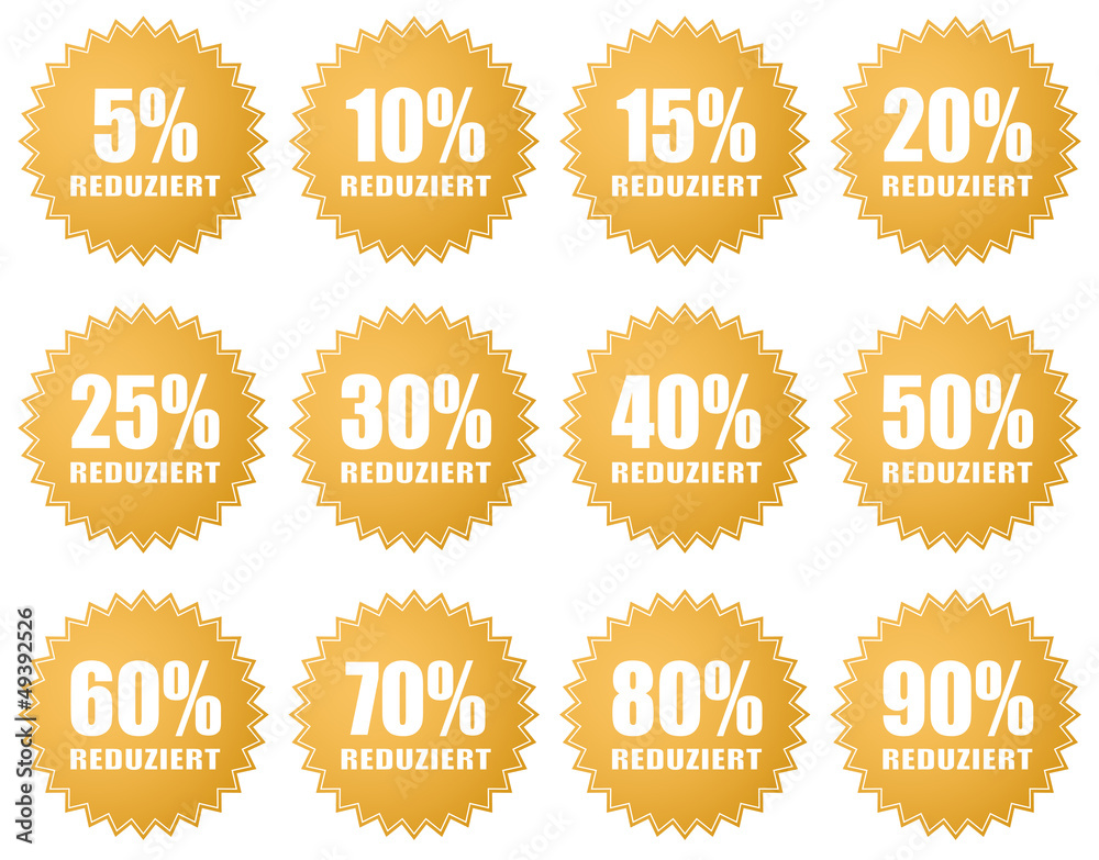 Rabatt Sticker - gelb Stock-Vektorgrafik | Adobe Stock