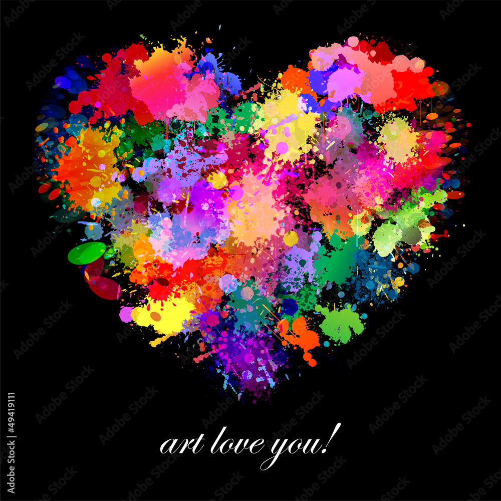 colorful paint splash art illustration Stock Vector | Adobe Stock