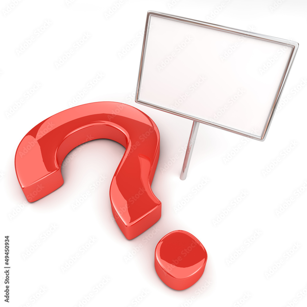 Question mark and billboard Stock Illustration | Adobe Stock
