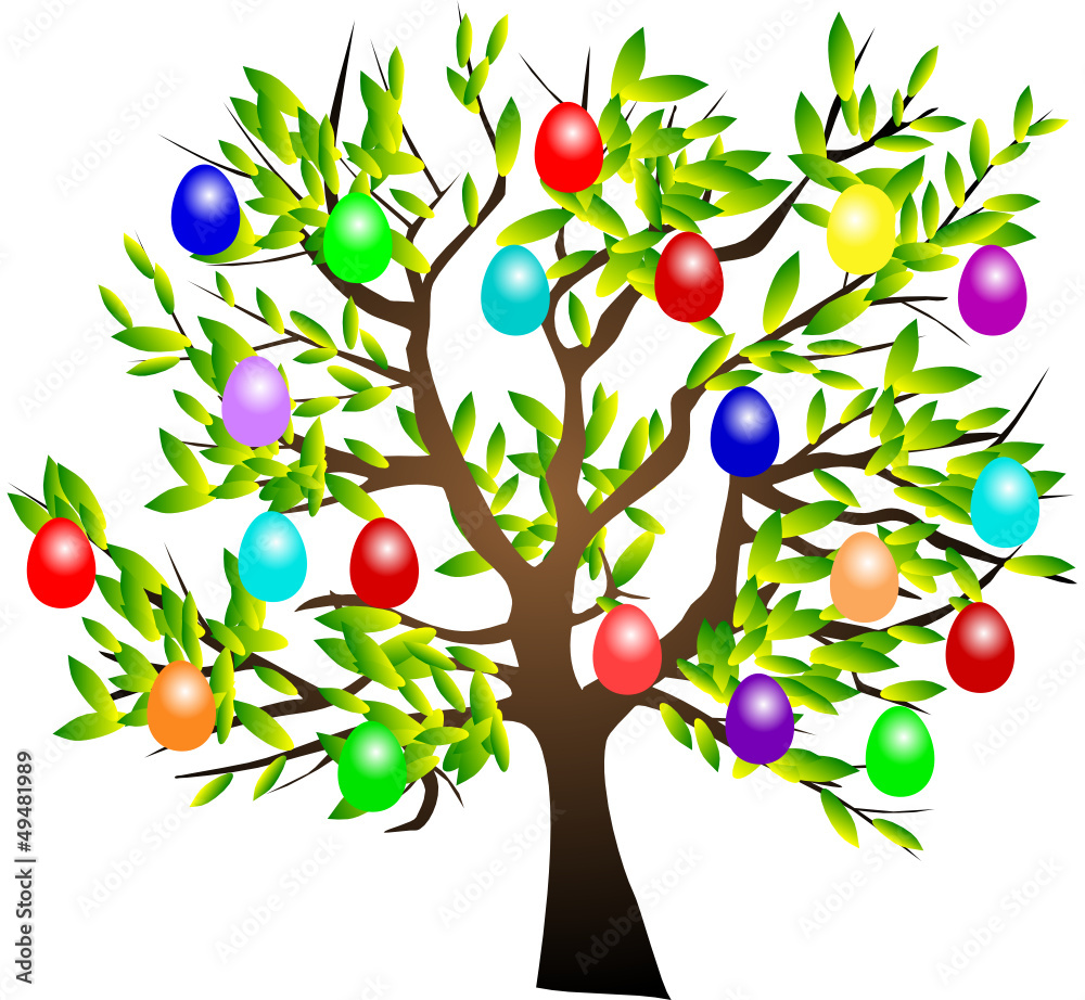 Osterbaum Stock-Vektorgrafik | Adobe Stock