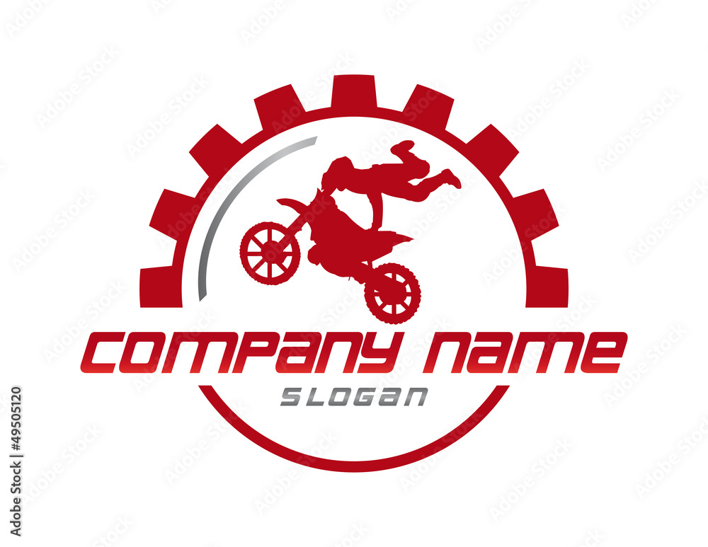 motorcycle stunt logo Stock Vector | Adobe Stock