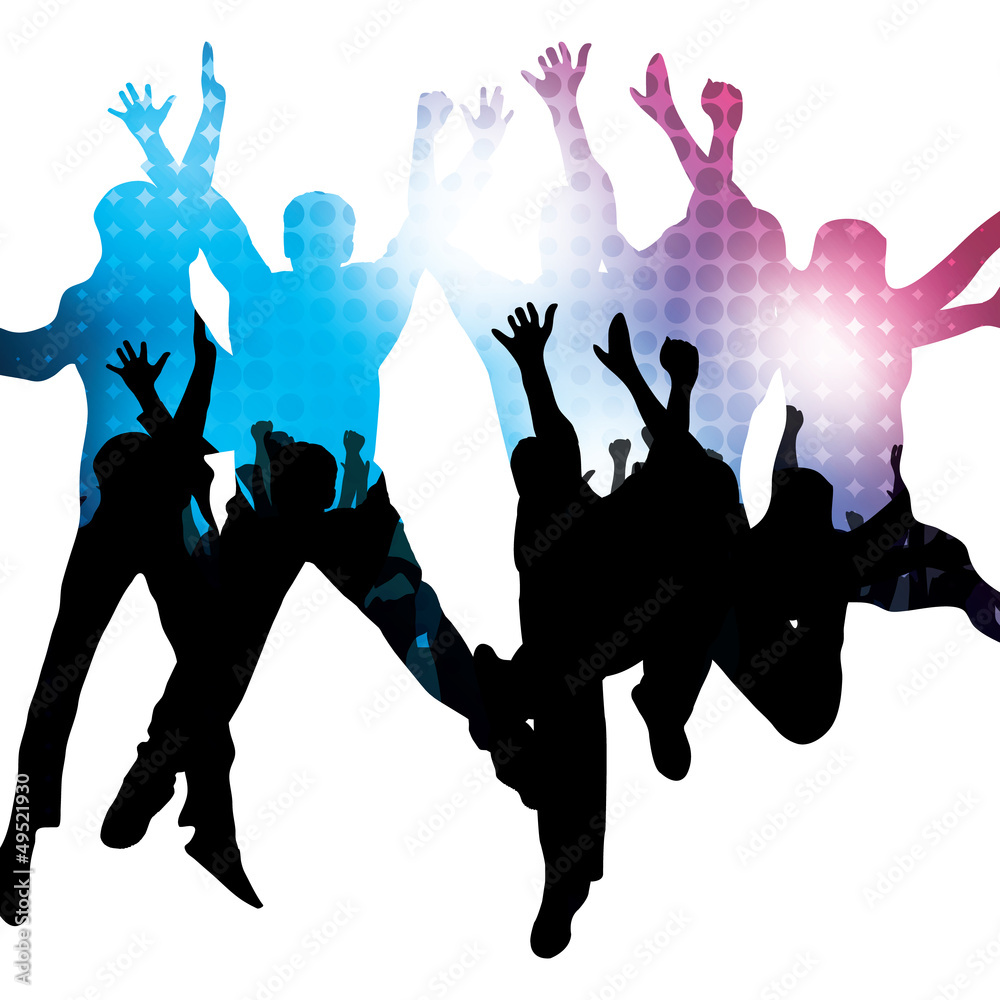 Party People Vector Background Stock Vector | Adobe Stock