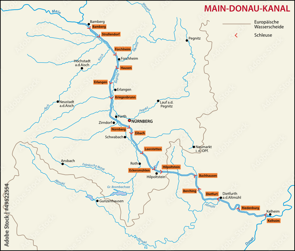 Main-Donau-Kanal Stock Vector | Adobe Stock
