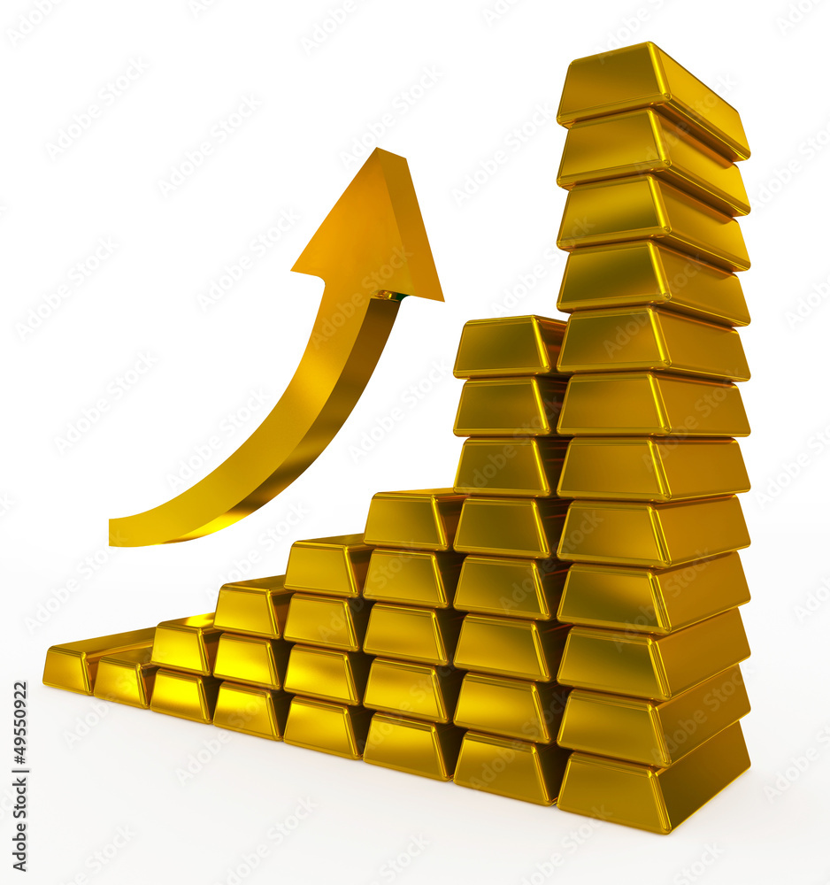 gold bars chart Stock Illustration | Adobe Stock