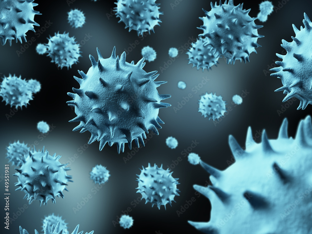 Virus microscope Stock Illustration | Adobe Stock