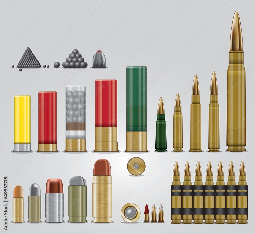 Full vector ammo set Stock Vector | Adobe Stock