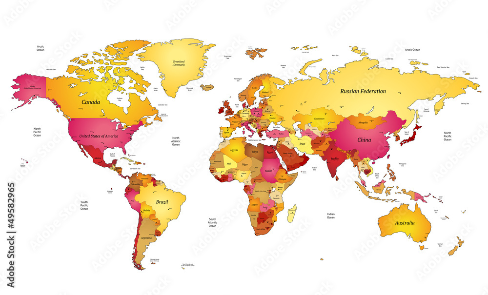 Grafika wektorowa Stock: World map | Adobe Stock